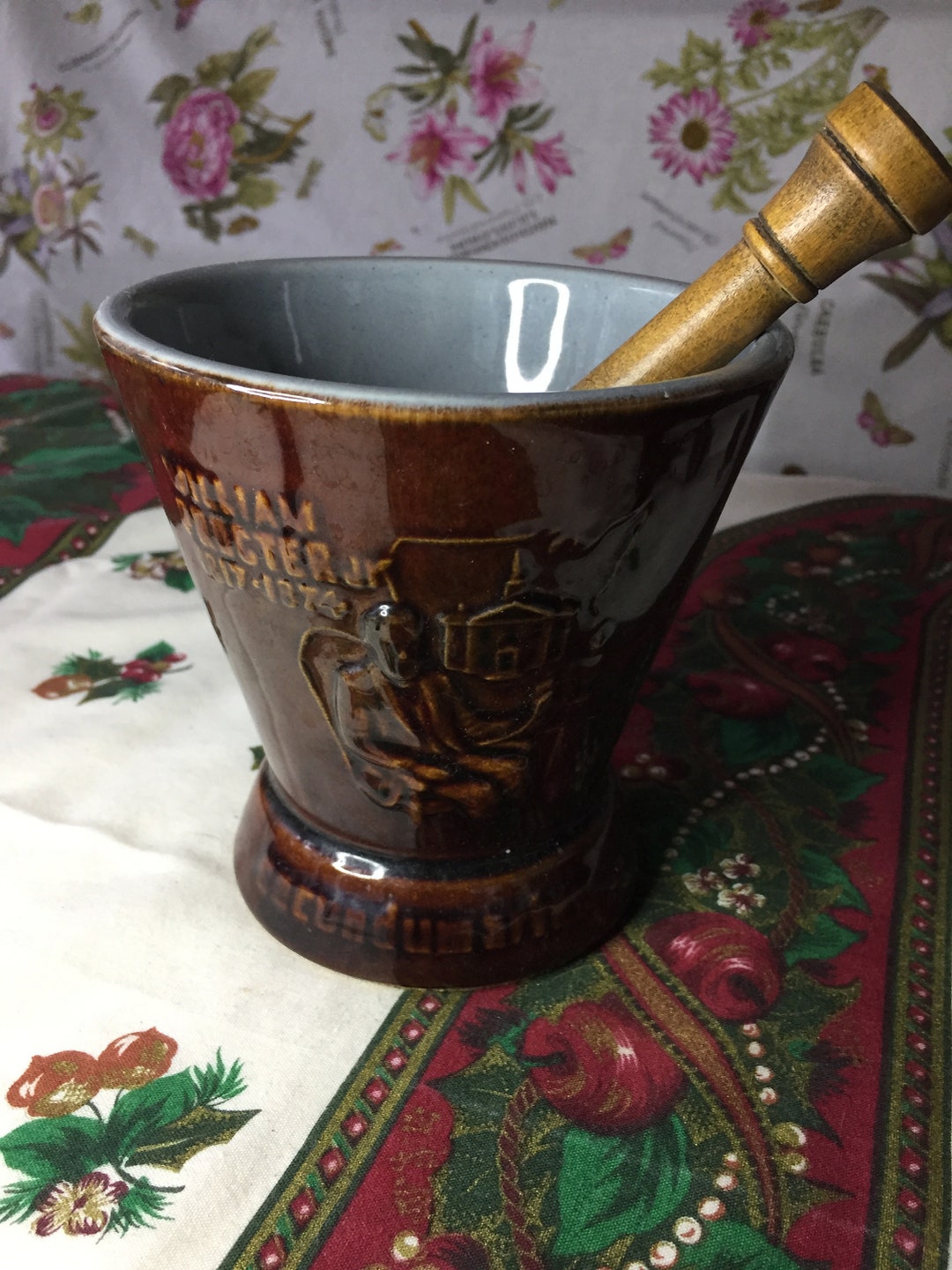 Vintage 1969 William Procter Jr. RX Pharmacist 1817-18741 Motar ...