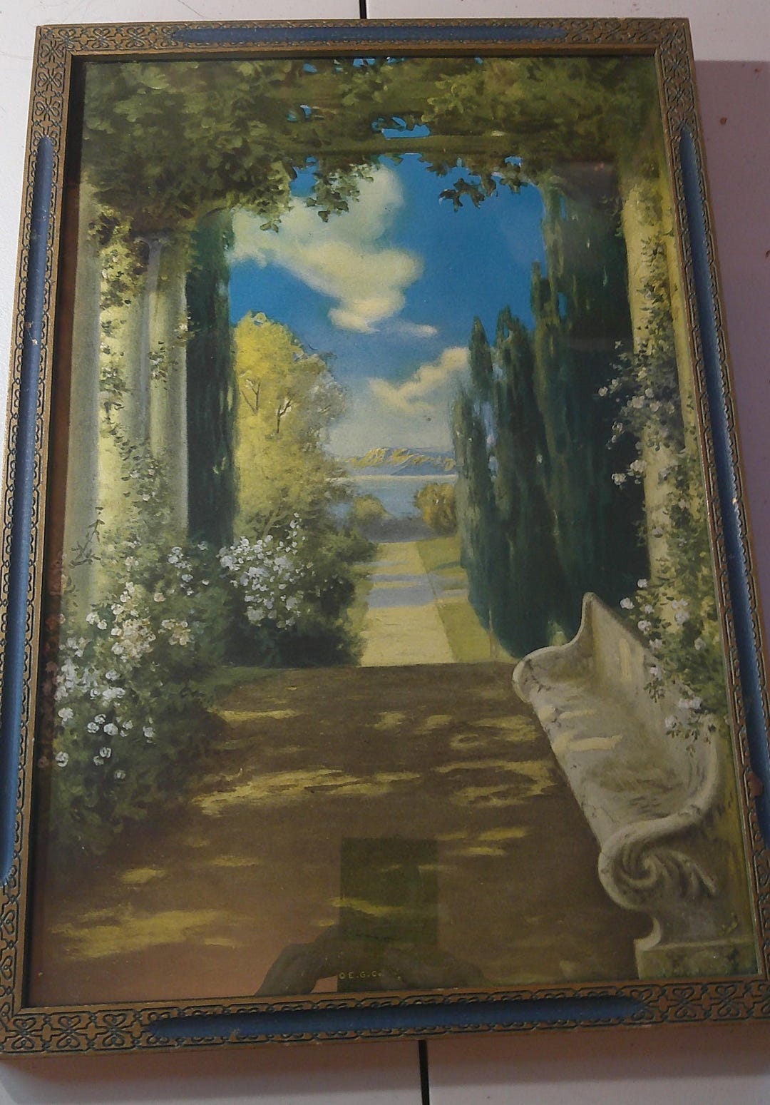 R. Atkinson Fox Lithograph “the Rose Bower” Edward Gross Co. Framed - Etsy