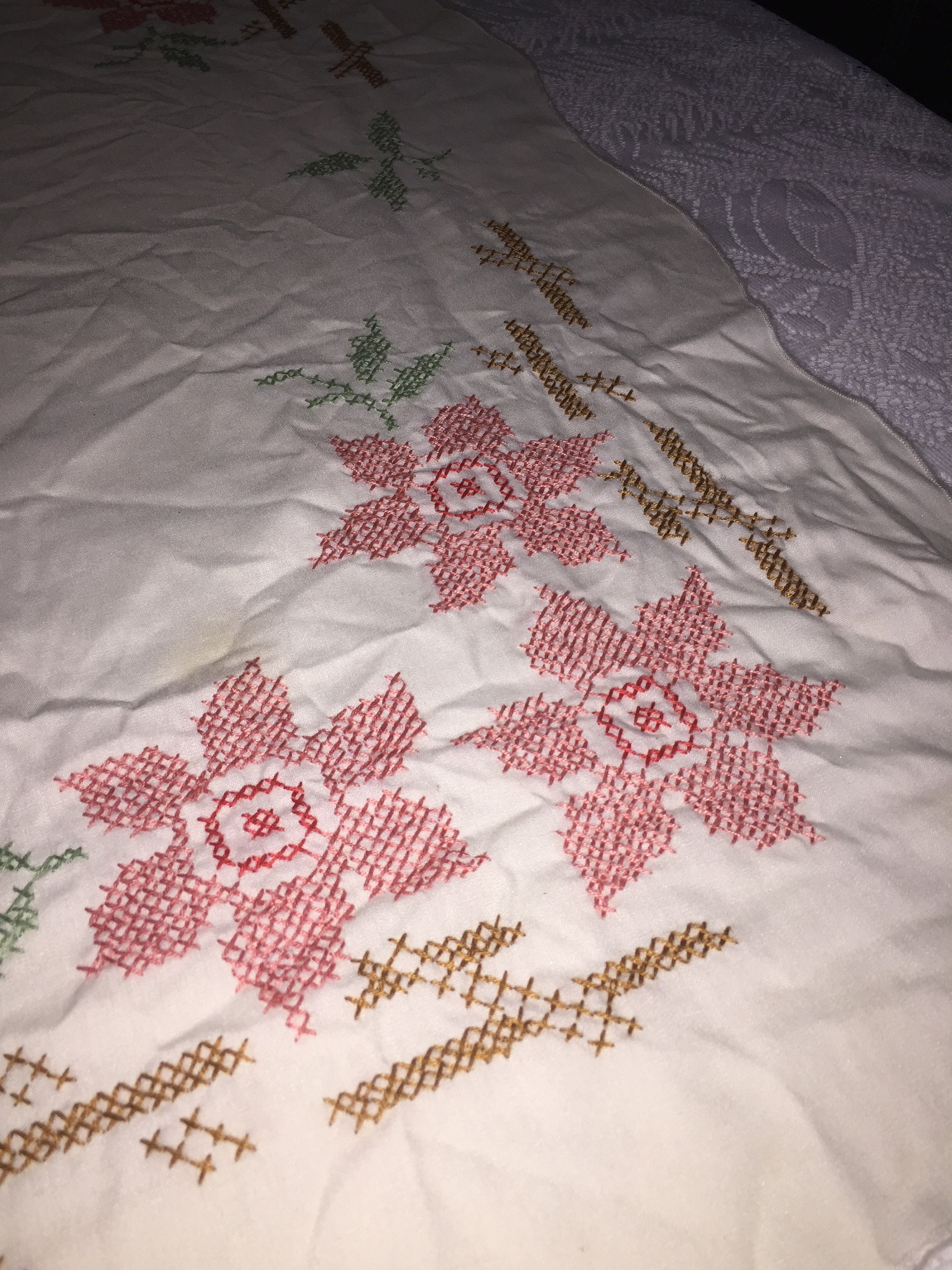 Hand Embroidered Card Table Tablecloth 33 X 34" - Etsy