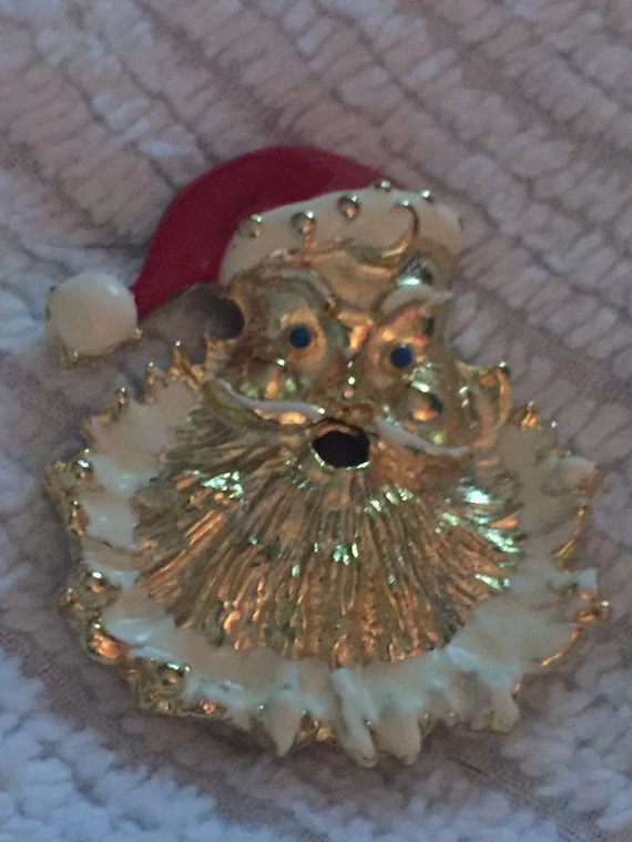 Enamel santa clause brooch - Gem