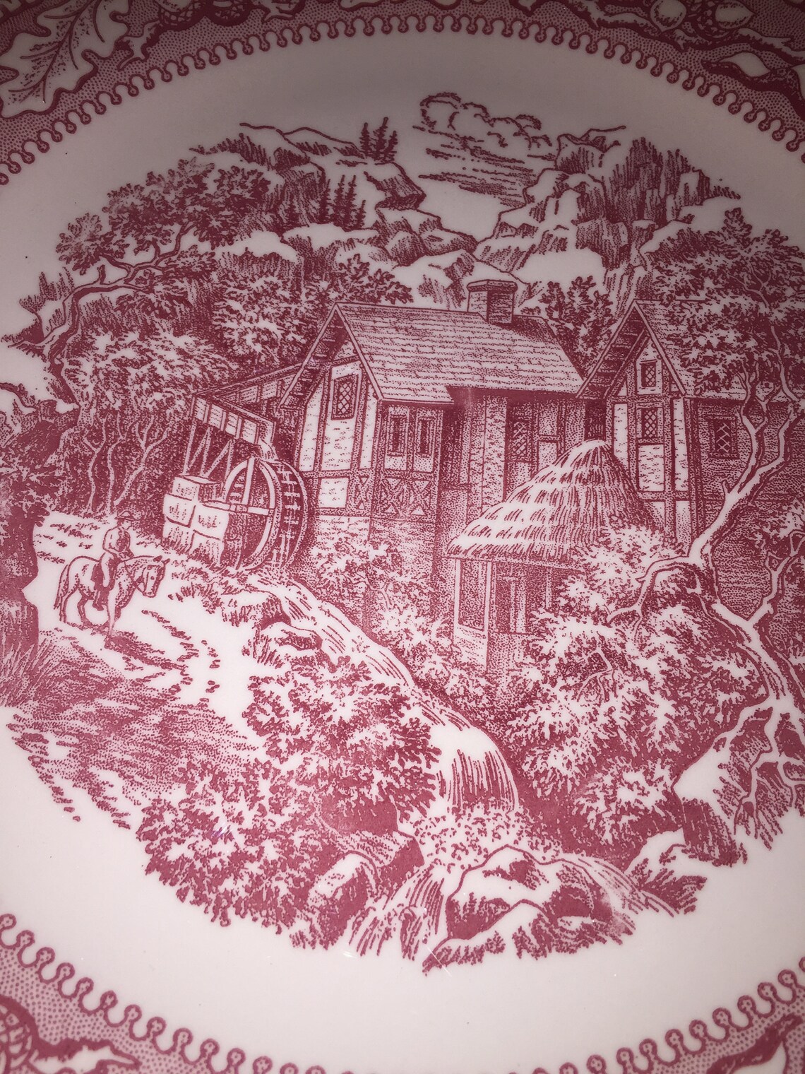 Vintage Royal Ironstone memory Lane 10 1/2 Handle Plate Pink - Etsy