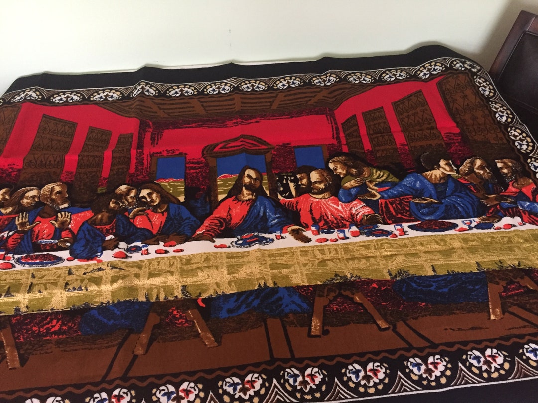Vintage Last Supper Tapestry Cotton 39x57 Mint in Package Made in ...