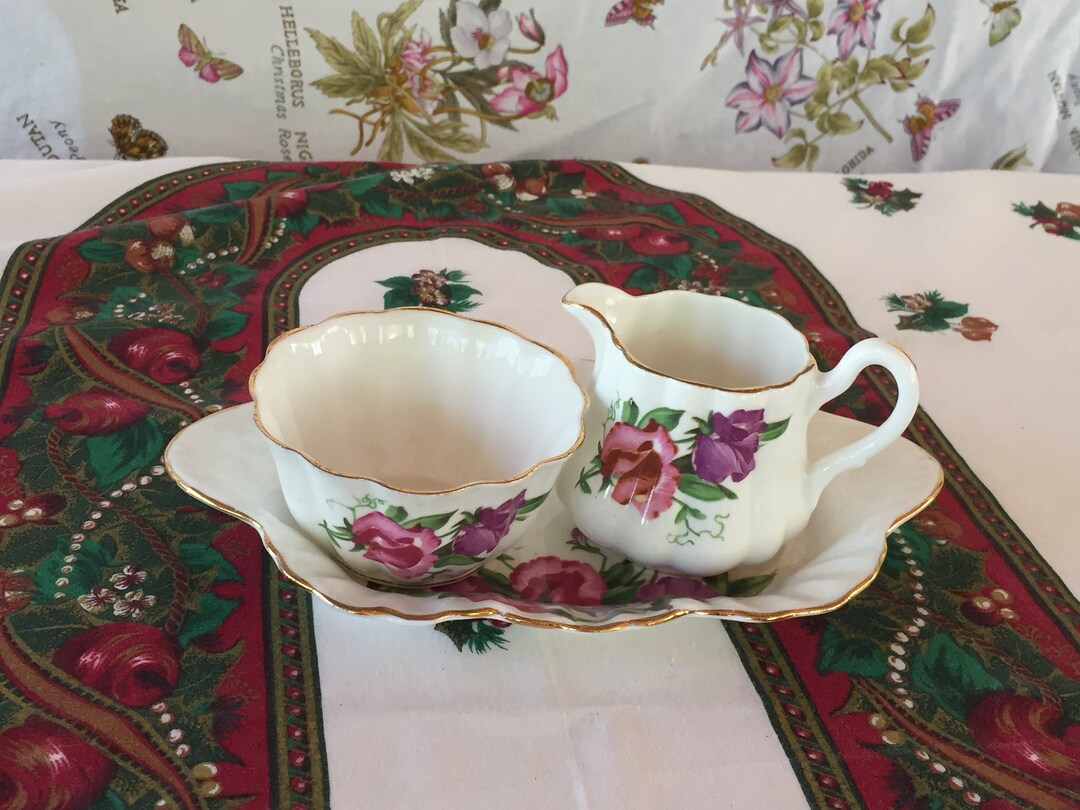 Vintage Royal Stuart Spencer Stevenson Creamer Sugar and Tray Set - Etsy