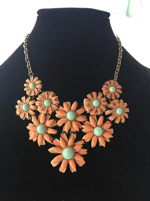 Vintage blue peach floral - Gem Vintage blue peach floral - Gem