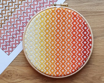 Orange Cross Stitch | Etsy