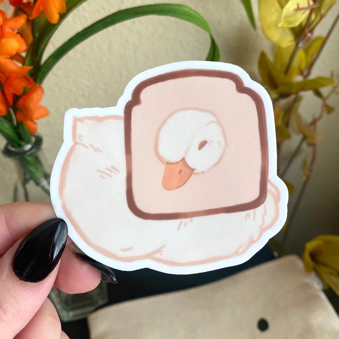 Cute Duck Bread Sticker Vinyl Sticker - Etsy