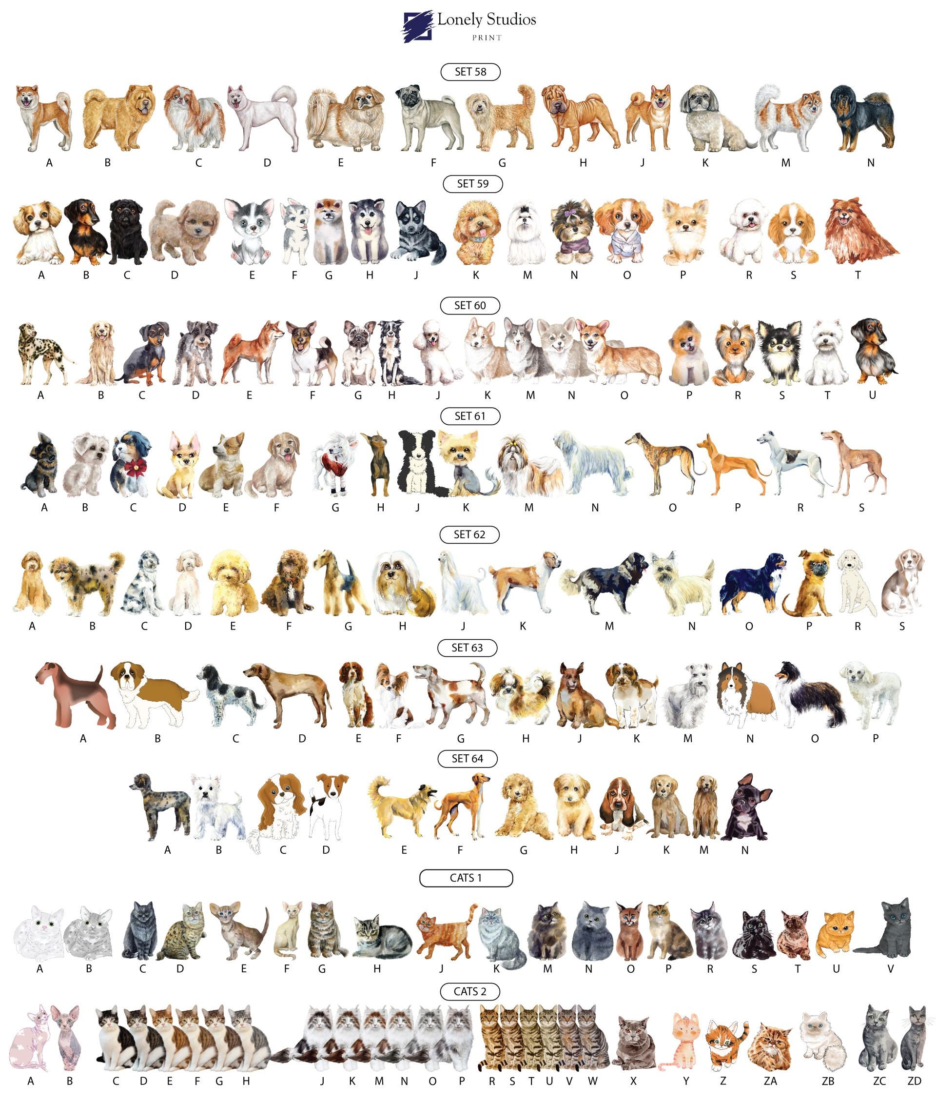 Family Welly Print With Pets - Etsy UK