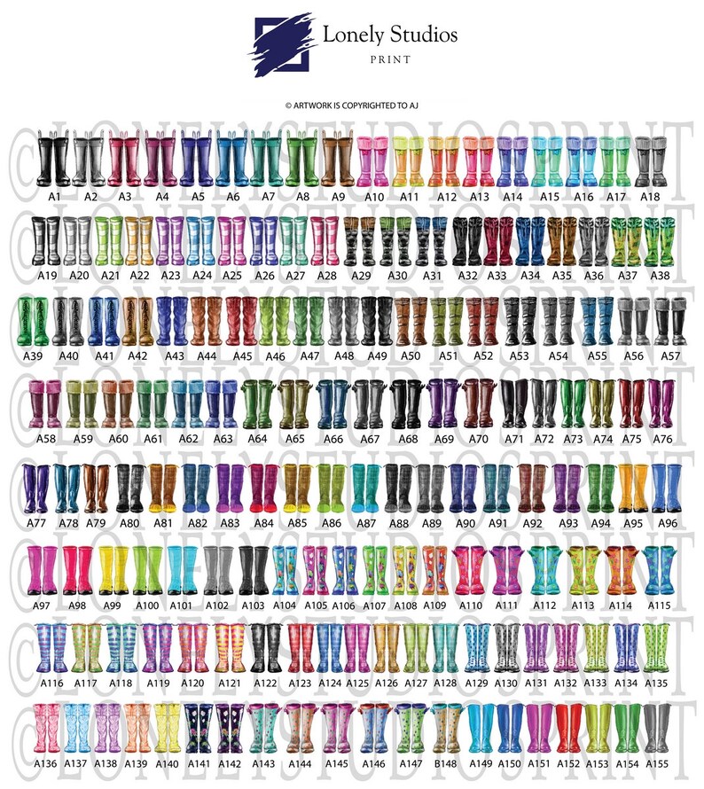 Personalised Family Welly Boot Print Wellington Boot Picture - Etsy UK