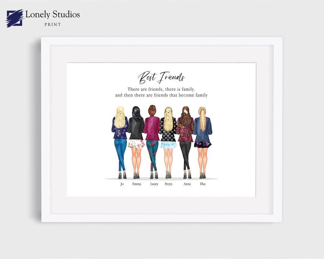 Custom Best Friend Print | Personalized Friendship Gift for Birthday or ...