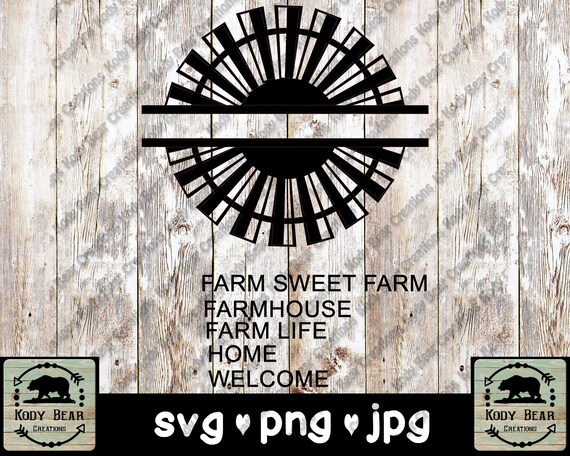 Farmhouse Windmill Welcome Sign Home Sign | Etsy