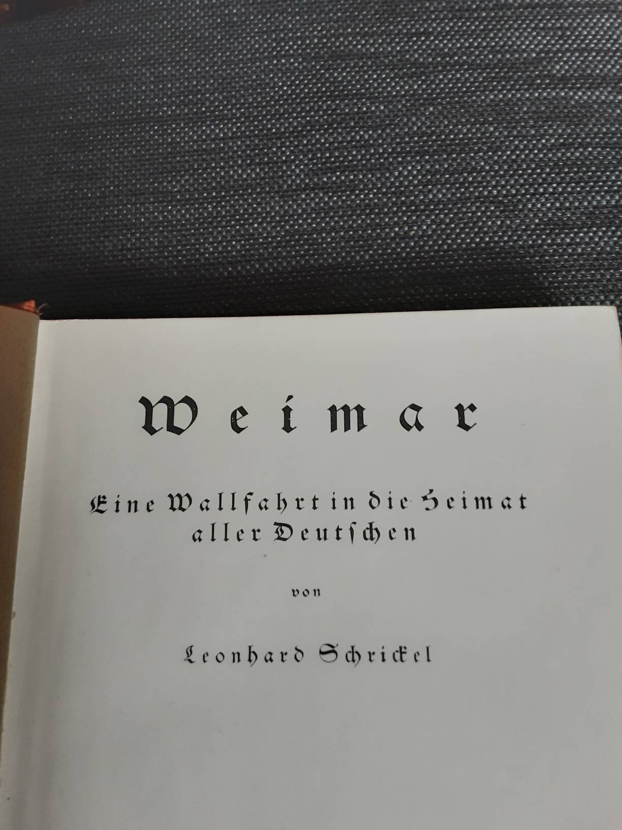 Antique Book, Weimar, Pilgrimage Home, German Book - Etsy
