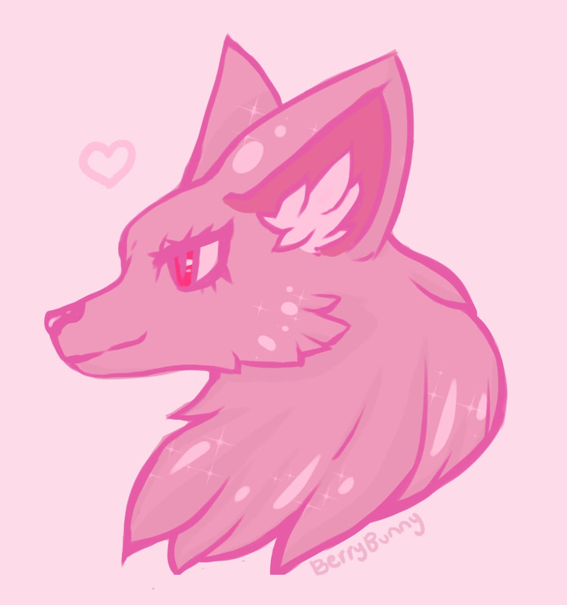 Custom furry side profile art commission | Etsy