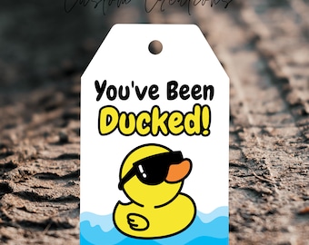 Printable Duck Tags You've Been Ducked Tag Ducking Cars Tags Printable ...
