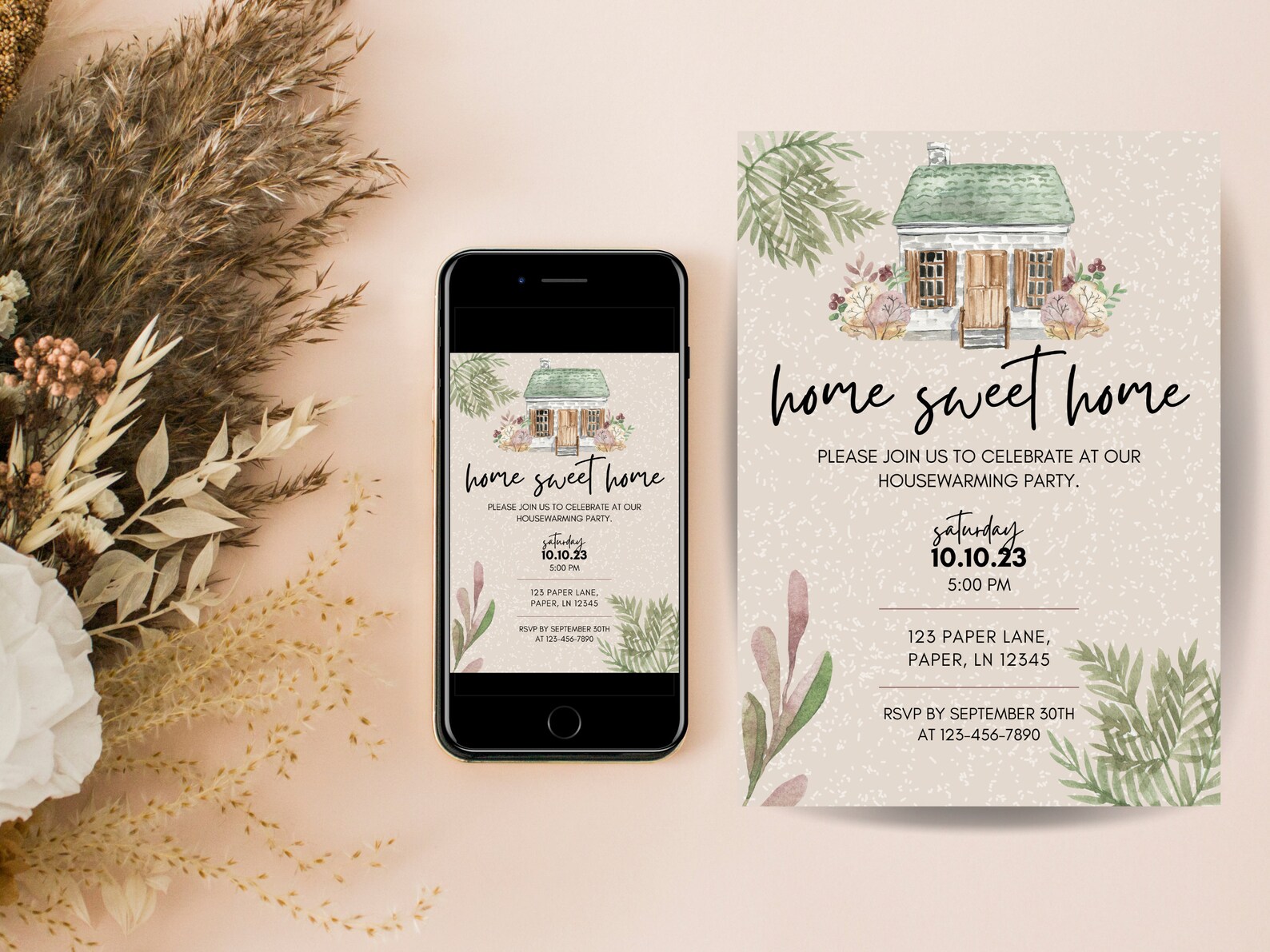 Cottage Editable Housewarming Party Invite Template - Etsy