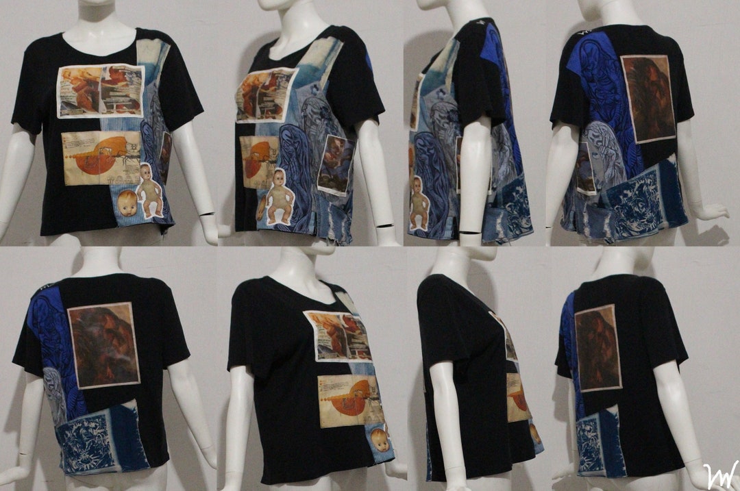 Baby Ghosts & Spider Poems Shirt - Handmade Patches, Prints, and ...