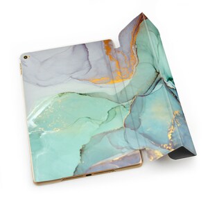 Teal iPad Pro 11 iPad 12.9 2020 Case Marble iPad Case iPad Mini 5 Case ...