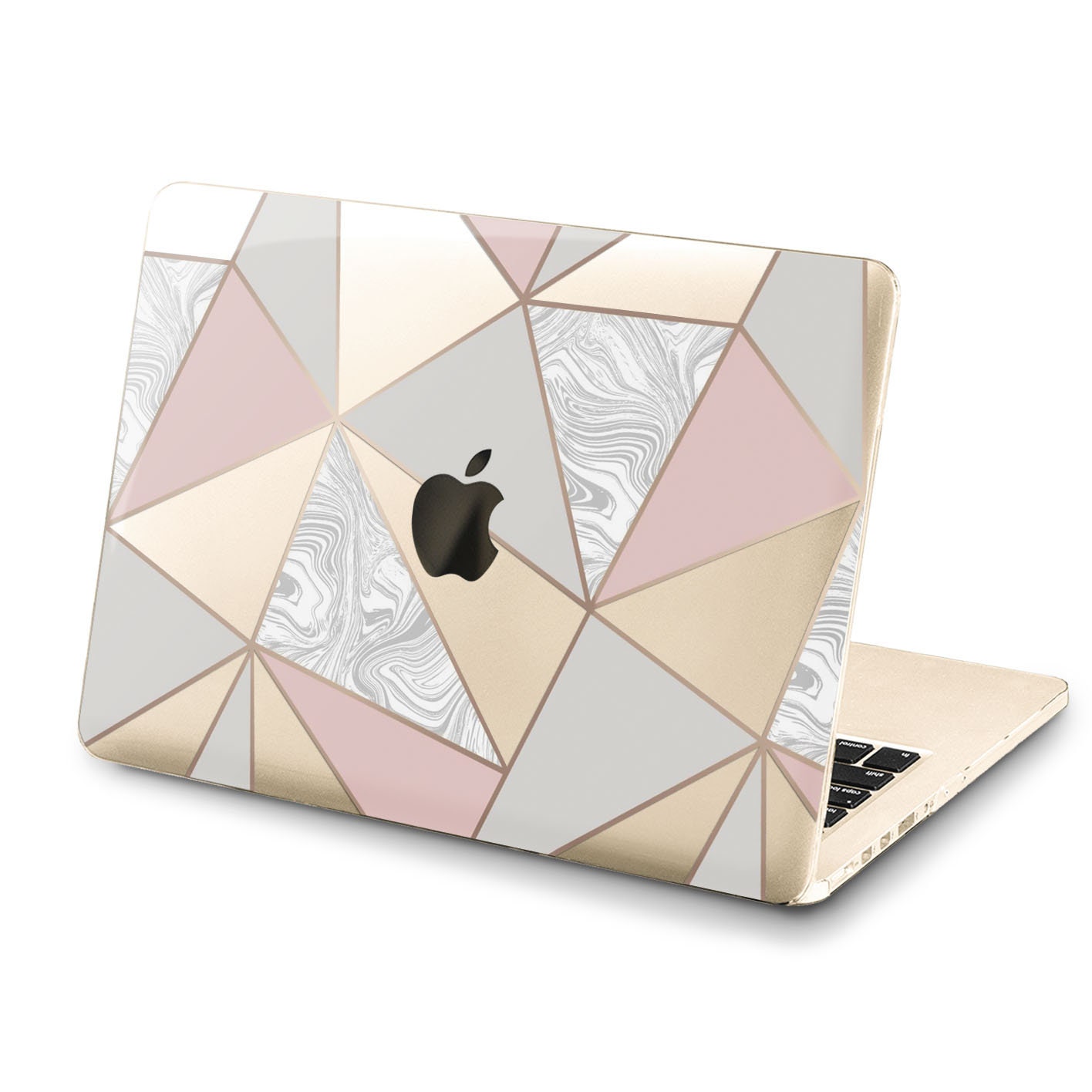 Geometric macbook mac 15 in case rose gold macbook pro 2019 | Etsy