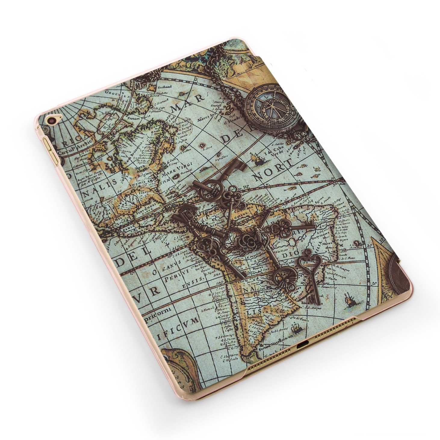 Vintage map print 2020 iPad pro case travel iPad 12.9 2018 | Etsy