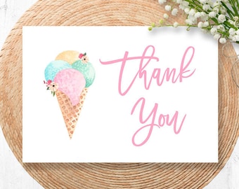 Ice cream thank you | Etsy