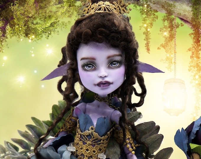 Monster High Repaint Elf Girl, Monster High Repaint Elf Girl, OOAK Doll ...