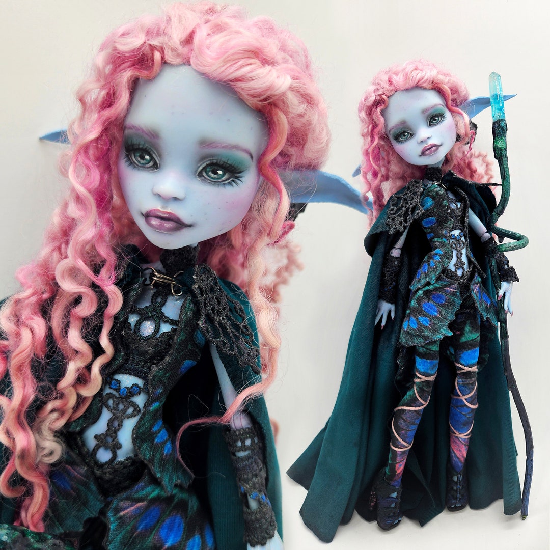 Monster High Repaint Elven, Monster High Repaint Abbey, OOAK Doll Elven ...