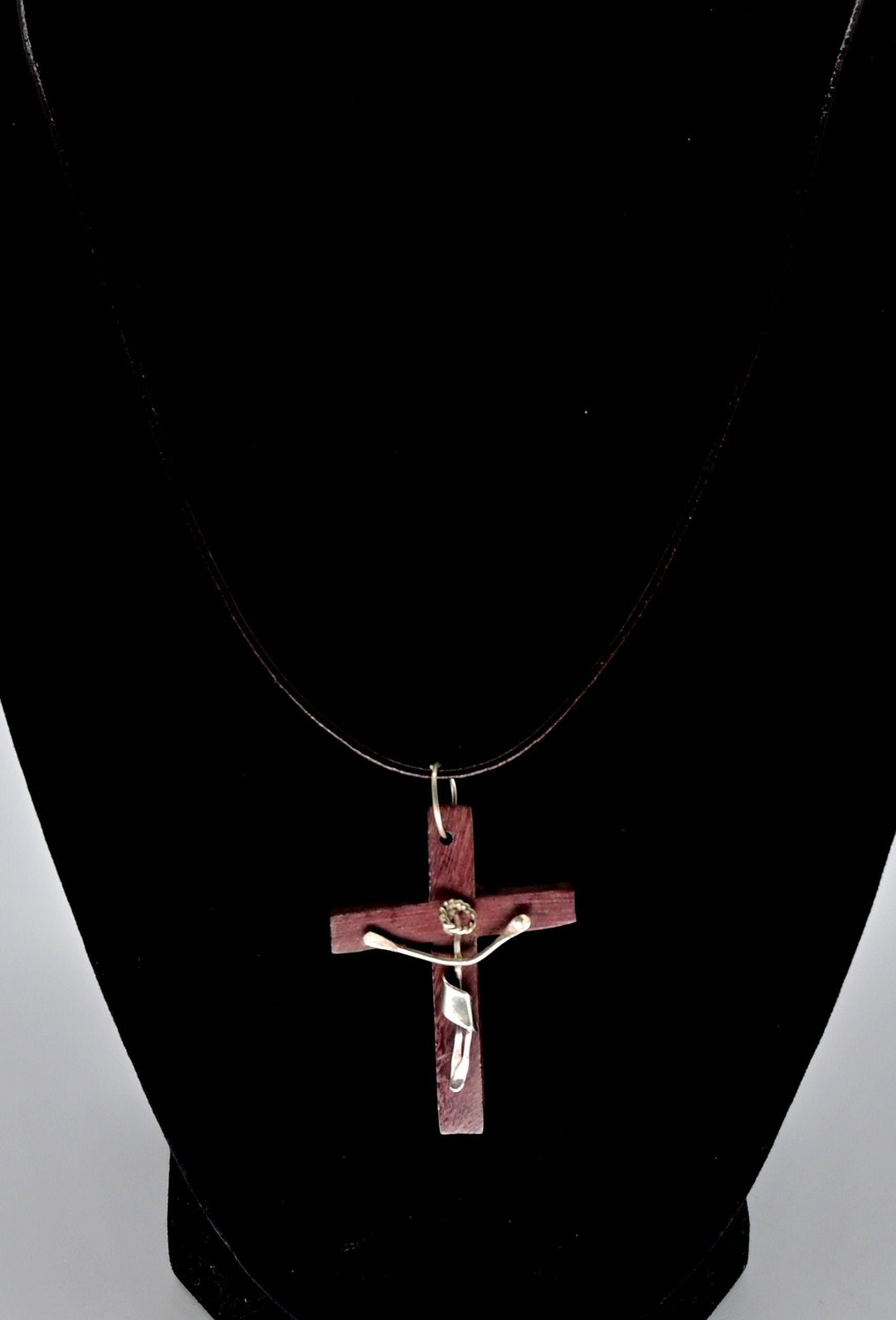 Vintage Modernist Silver and Rosewood Cross-circa 1960 Taxco Mexico on ...