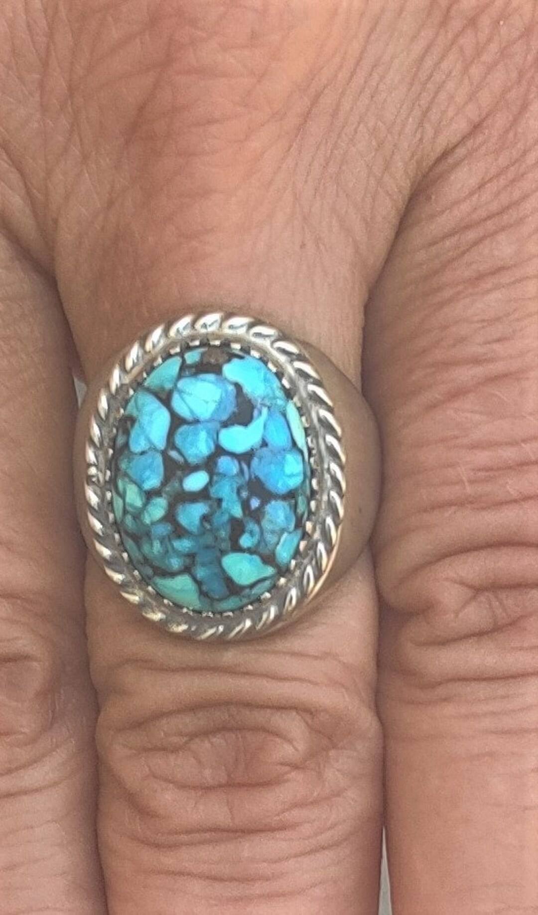 Navajo Hallmarked (verna Blackgoat) Sterling Silver & Spiderweb ...