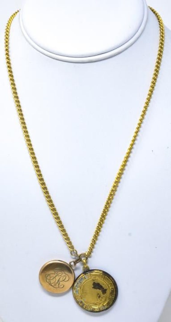 Early Victorian Gold Faced Daguerreotype Locket Penda… - Gem