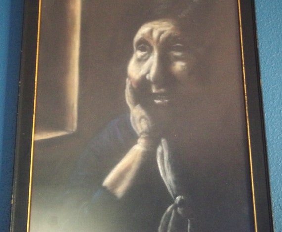 Gorgeous Charcoal Painting Framed on Verso...howard Levine - Etsy