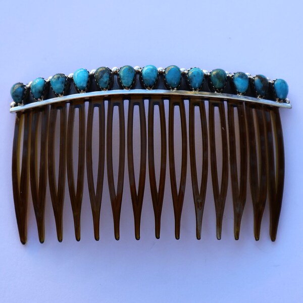 Turquoise Hair Comb - Etsy UK
