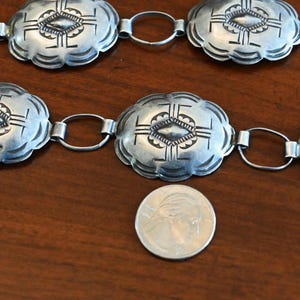 Beautiful Vintage Navajo Tribe Sterling Silver Concho Fits Size 24-38 ...