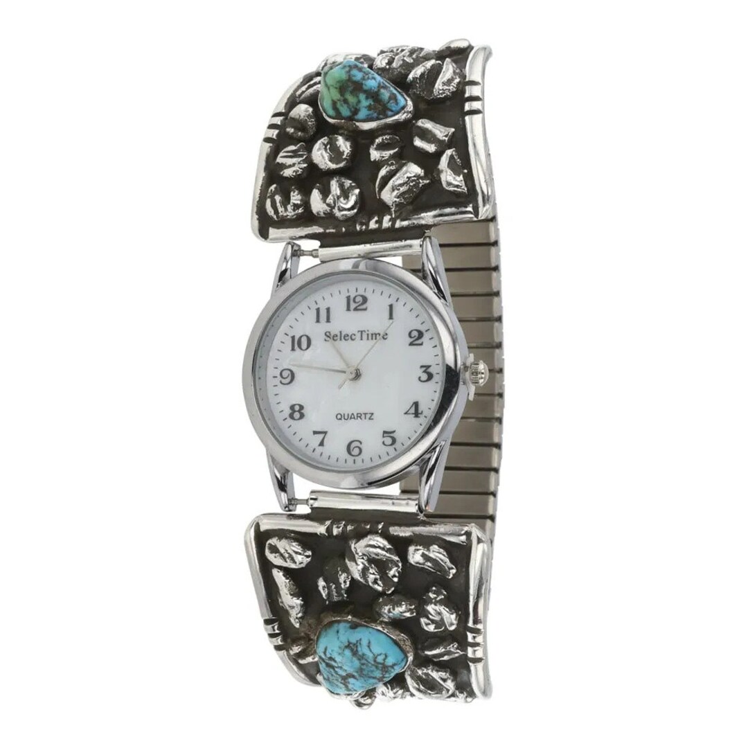 Men's Navajo Kingman Turquoise & Sterling Silver Watch Tips W/ New ...