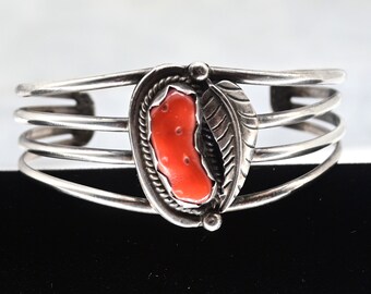 Red Coral Cuff | Etsy