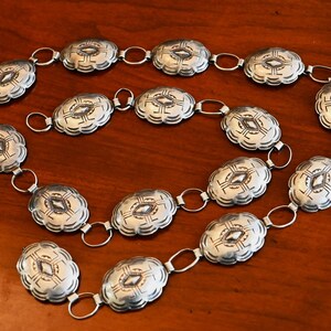 Beautiful Vintage Navajo Tribe Sterling Silver Concho Fits Size 24-38 ...