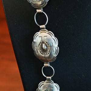 Beautiful Vintage Navajo Tribe Sterling Silver Concho Fits Size 24-38 ...