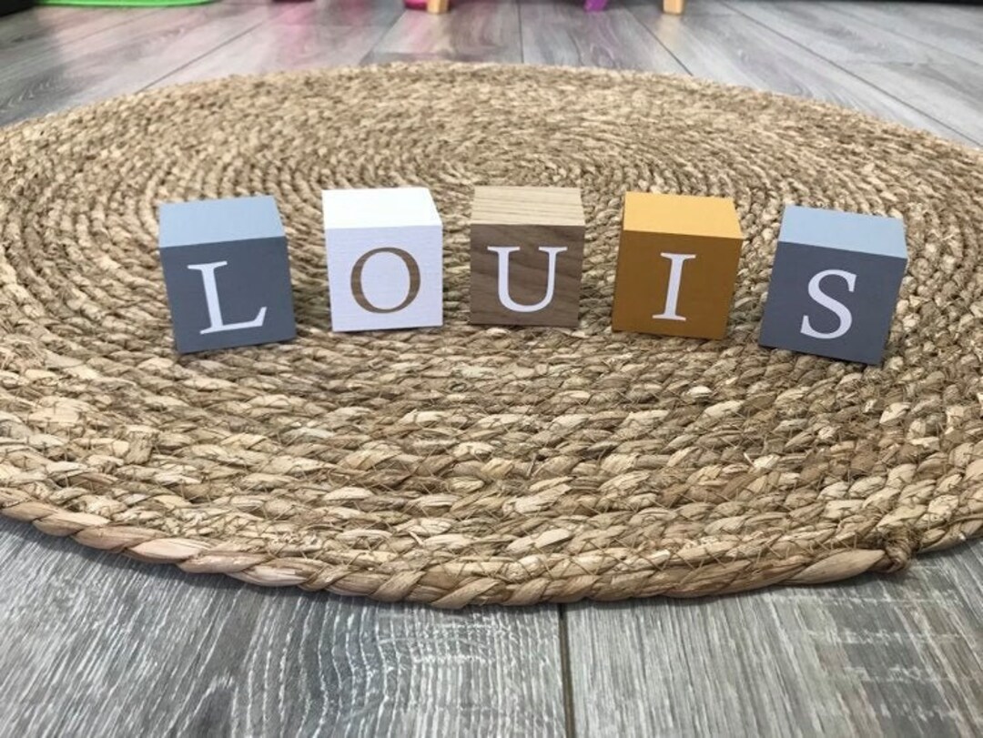 Personalized Wooden Cubes, Child's Room Decoration, Wooden First Name ...