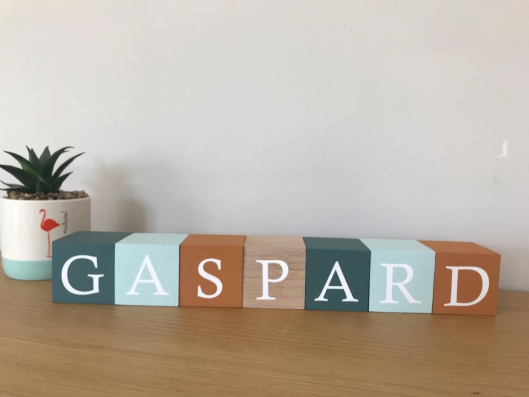Personalized Wooden Cubes, Children's Room Decoration, Wooden Name ...