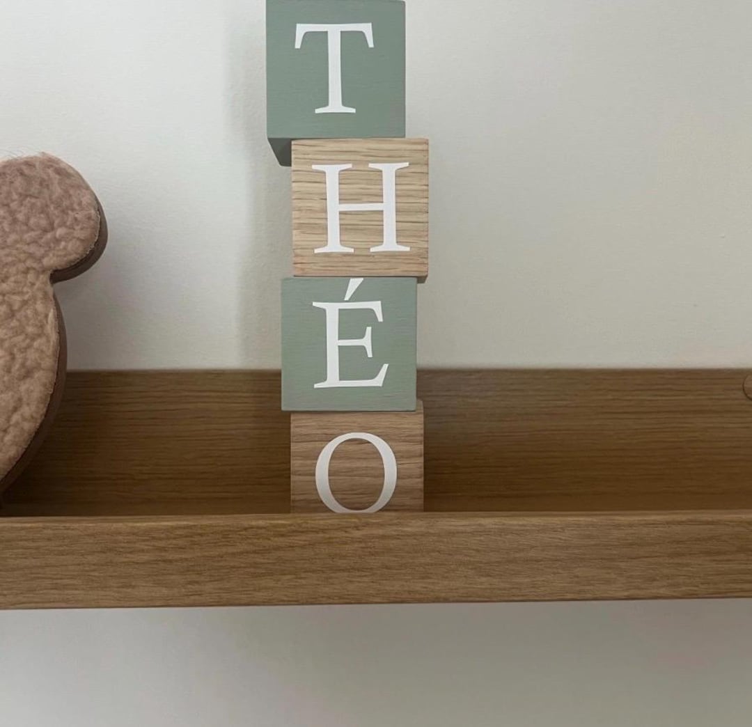 Personalized Wooden Cubes, Children's Room Decoration, Wooden Name ...