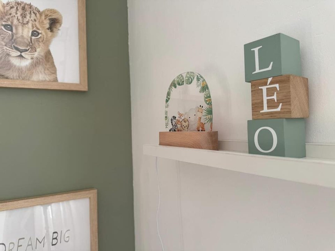 Personalized Wooden Cubes, Children's Room Decoration, Wooden Name ...