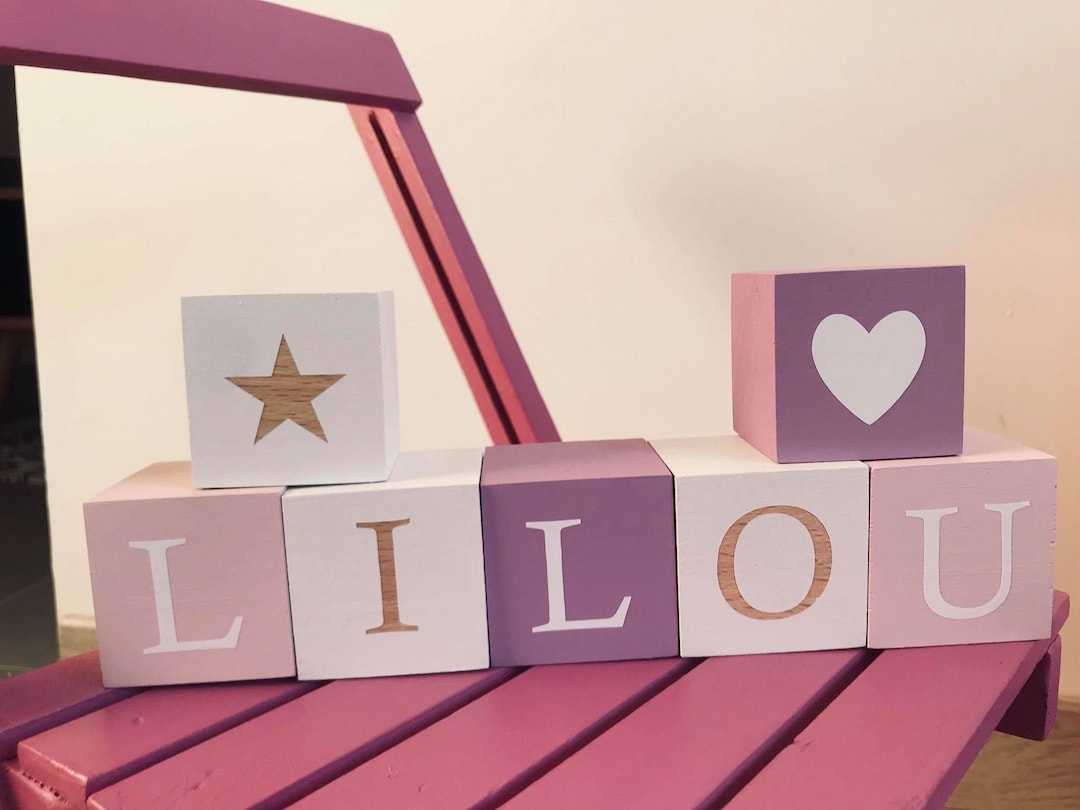 Personalized Wooden Cubes, Children's Room Decor, Wooden Name Cubes ...