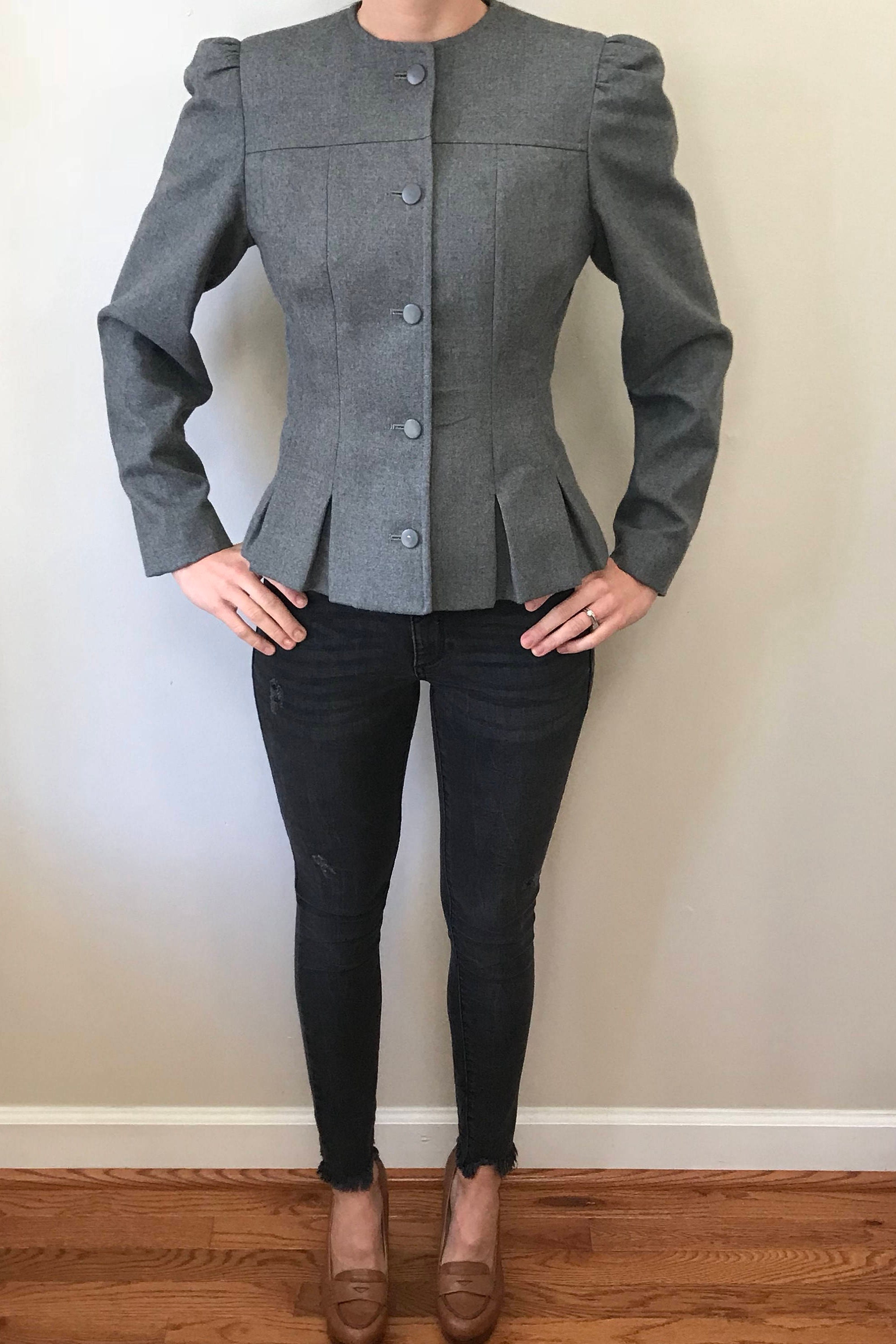 Vintage Designer Gray Blazer - Etsy