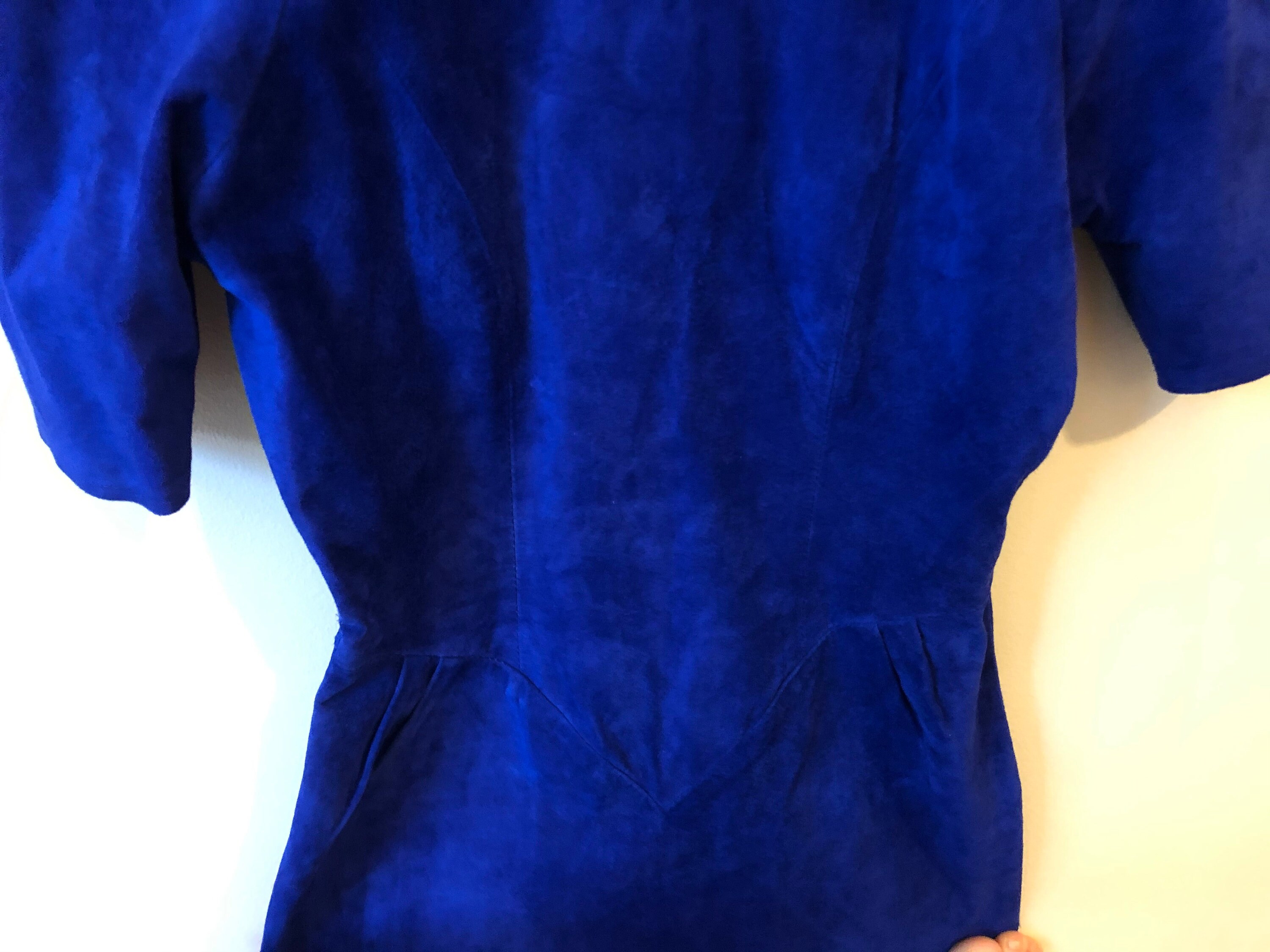 Electric Blue Vintage 80s Leather Party Dress - Etsy