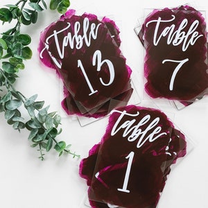 Table Numbers Wedding Acrylic, 4x6, Wedding Signs, Table Numbers ...