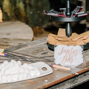 Acrylic Brush Stroke Buffet and Dessert Table Signs, Painted Back Clear ...