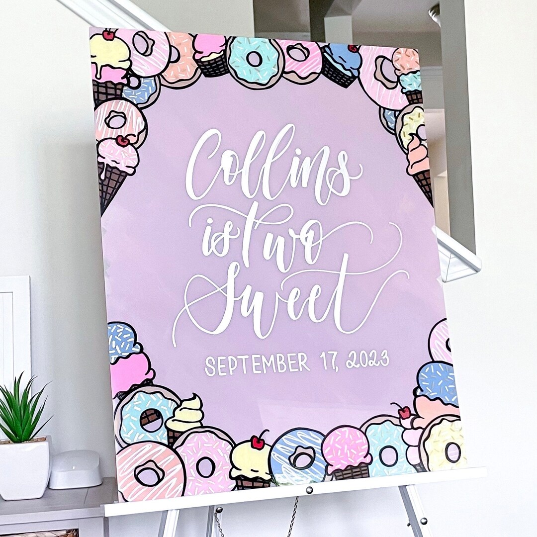 Birthday Party Sign, Welcome Sign, Acrylic Sign, 1st Birthday Signage ...