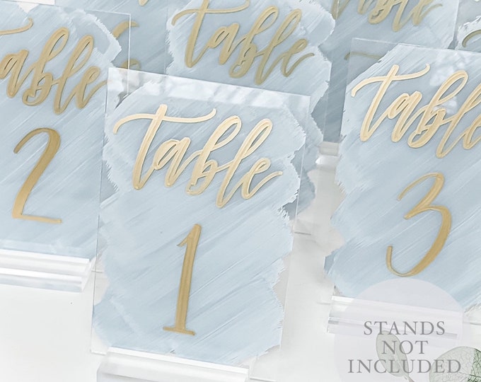 Table Numbers Wedding Acrylic, 4x6, Wedding Signs, Table Numbers ...