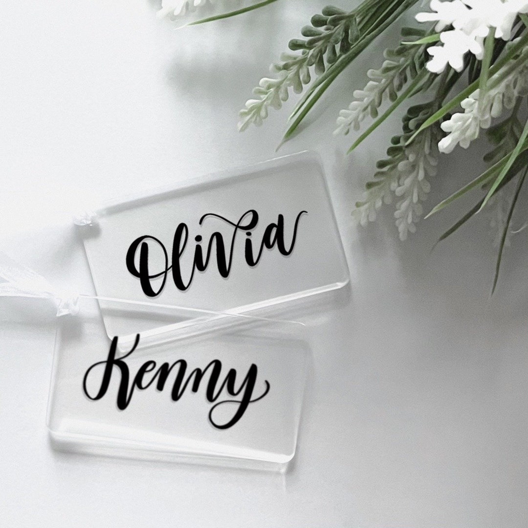Personalized Stocking Tags, Acrylic Gift Stocking Tags, Christmas ...