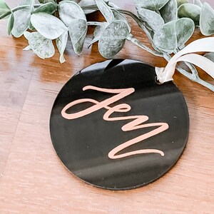 Stocking Tags Personalized Acrylic Round Stocking Tags Christmas ...