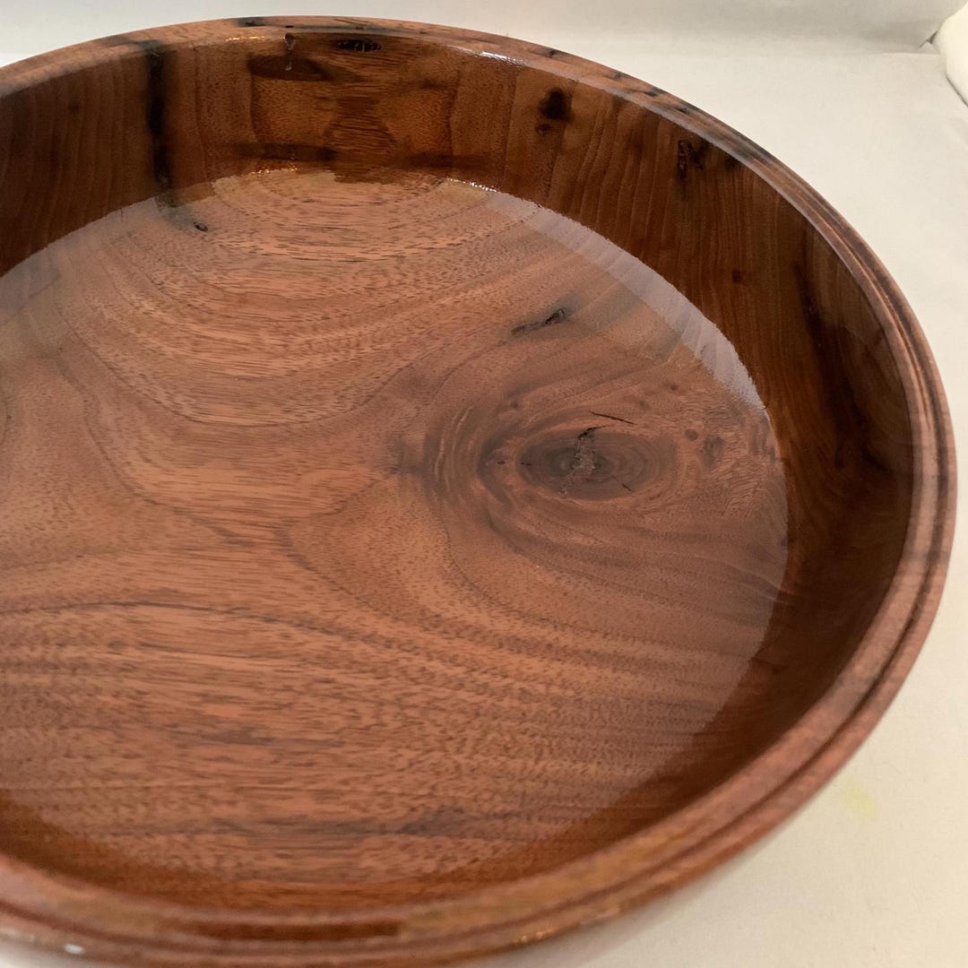 Large Handturned Walnut Centerpiece Salad Fruit Bowl - Etsy