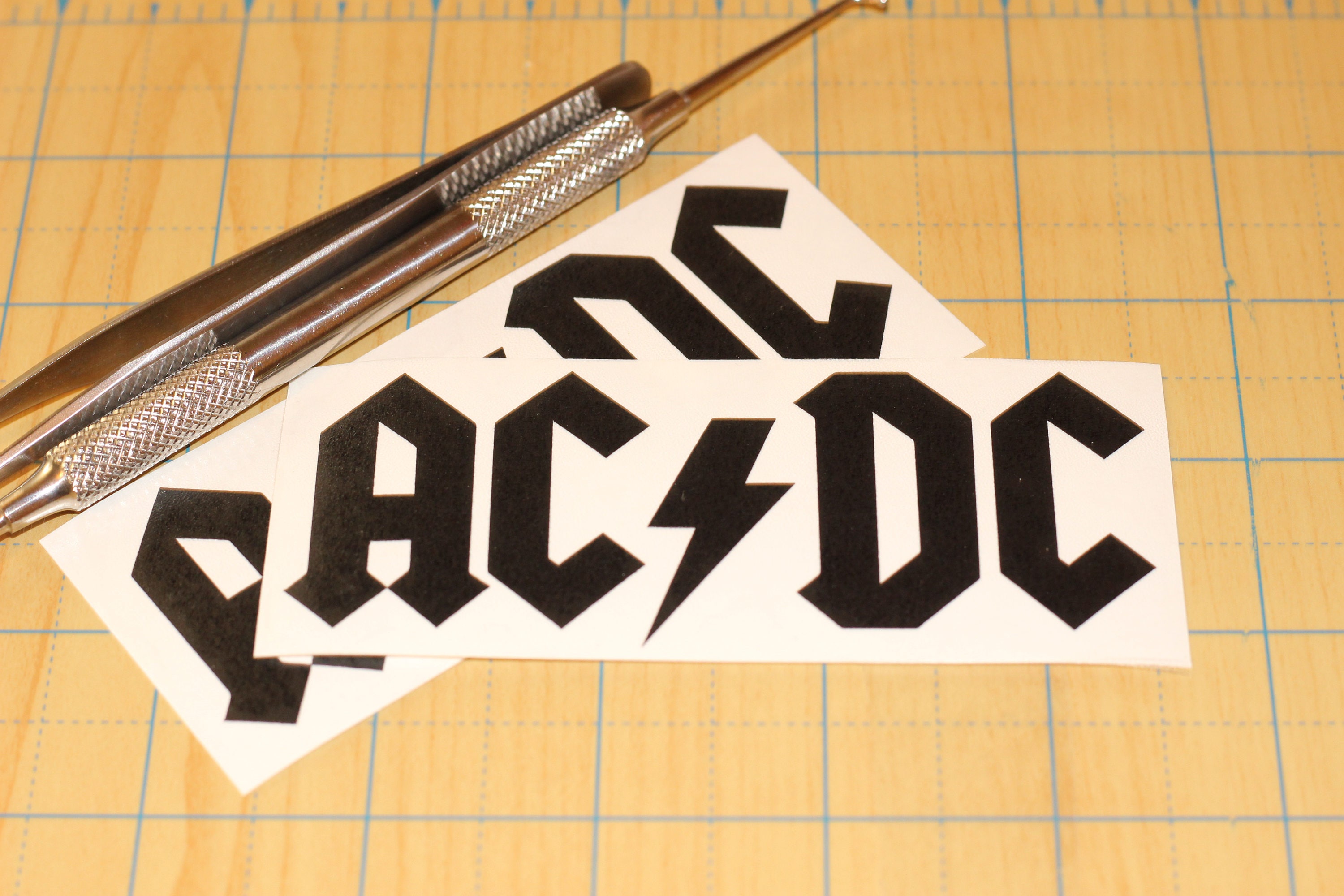 AC DC sticker simple ACDC decal | Etsy
